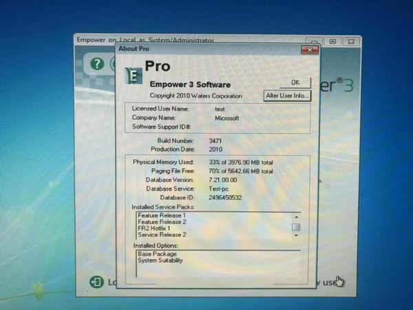 Waters/Shimadzu Empower 3 FR2 Chromatography Data Software w/ BUS LACE ...